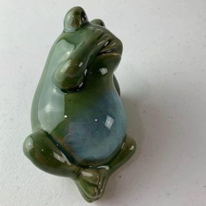 Accents | New Ceramic Green Glazed Garden Frog | Poshmark
